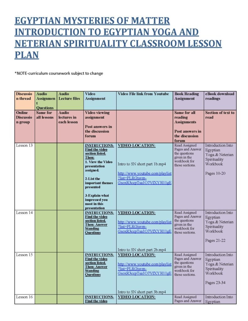 E. M. Level 1 Shemsu Initiatic Egyptian Mystery Studies w/K101 – Kemet ...